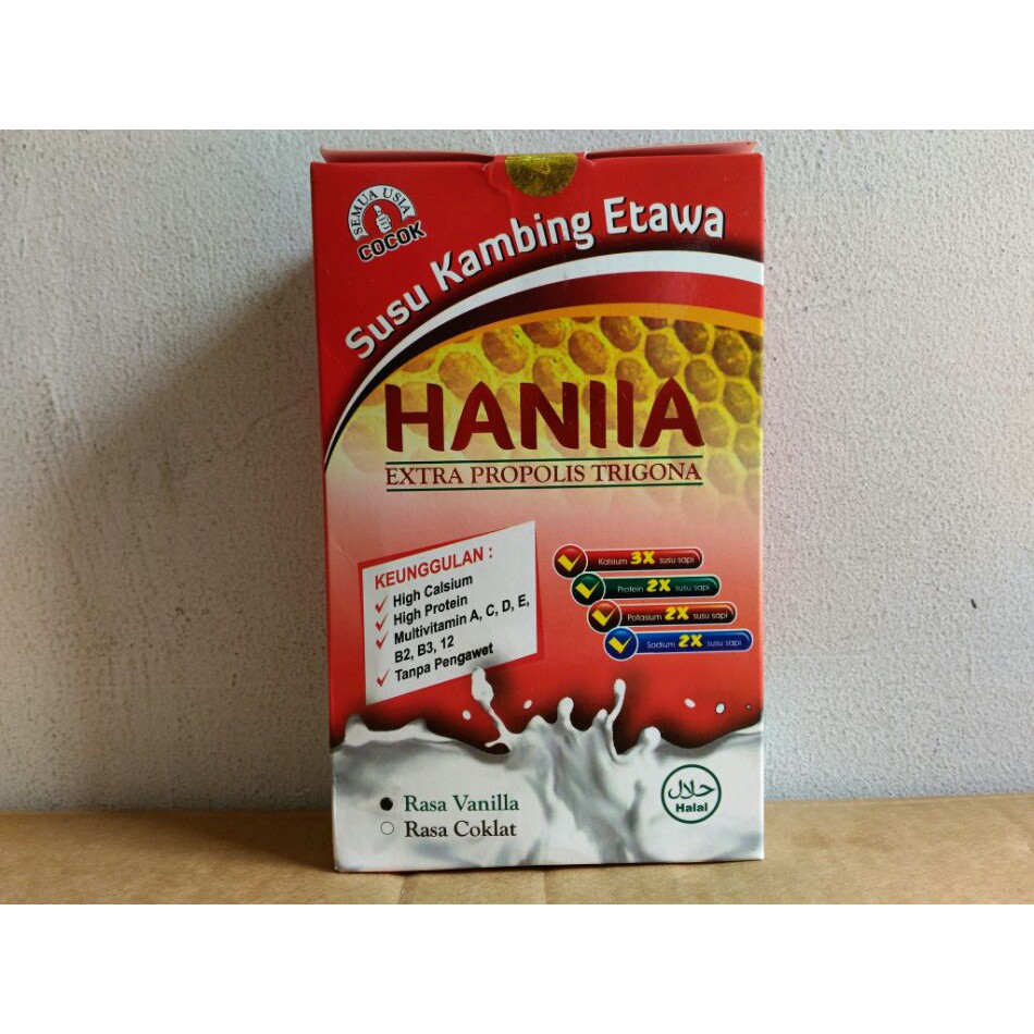 Jual Susu Kambing Etawa Extra Propolis Trigona HANIIA - Rasa Vanila ...