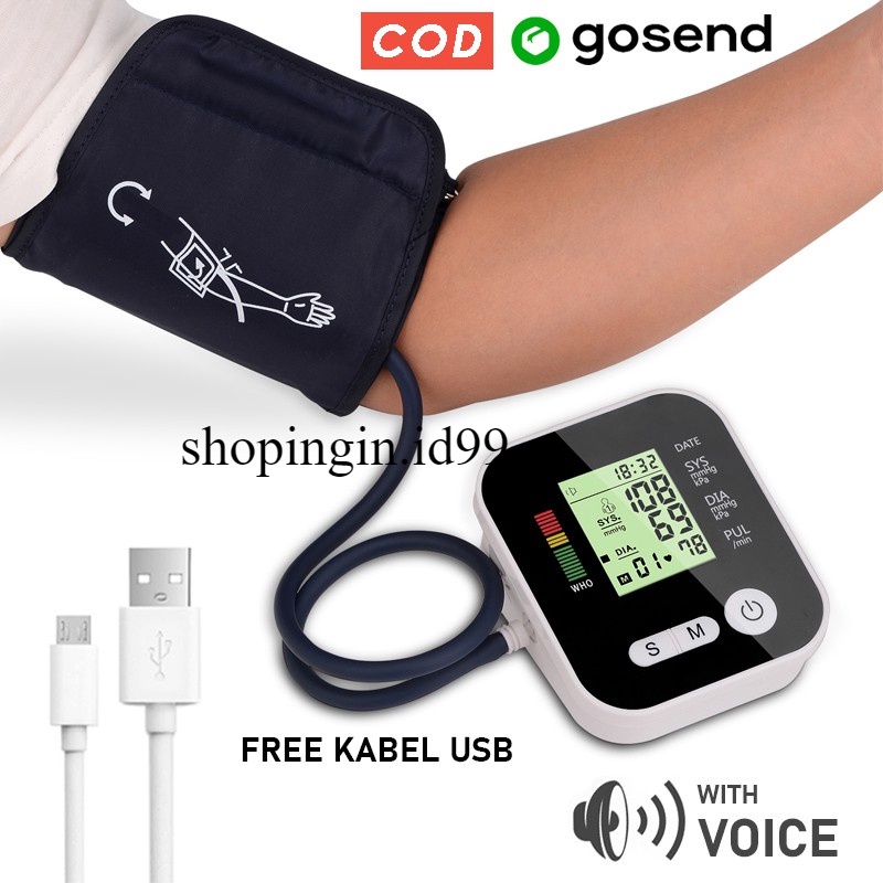 Jual Alat Cek Pengukur Tekanan Tensi Darah Digital dengan Suara Voice ...