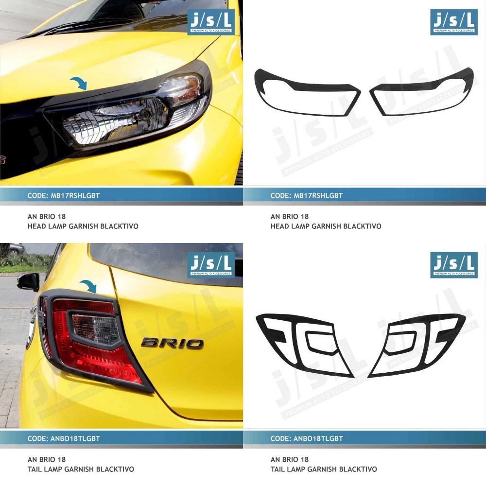 Jual All New Brio Aksesoris JSL Paket Cover List Lampu Depan Belakang ...