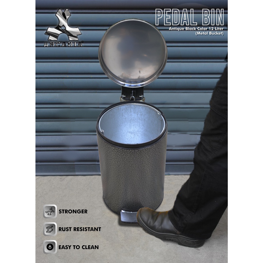 Jual Pedal Bin Stainless 12 Liter, Special Color Dustbin, Tempat Sampah ...
