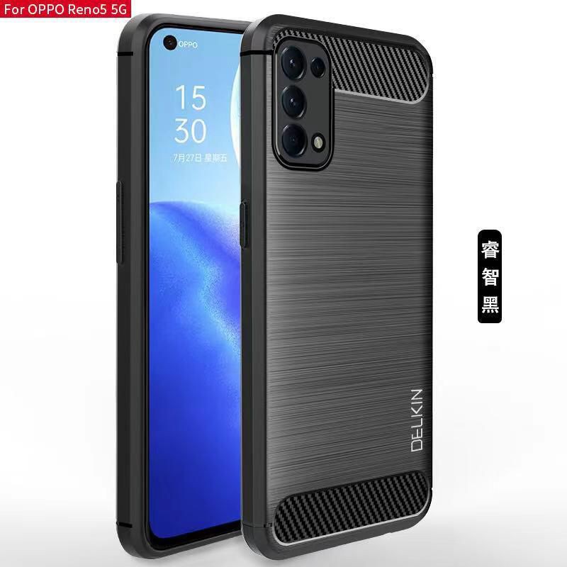 Jual Slim Case Delkin Carbon Oppo Reno 5 Reno5 4G 5G Silicon Soft Shell ...