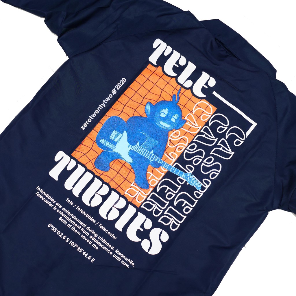 Jual ZeroTwentyTwo Coach Jacket Tele-Tubbies Navy | Jaket Pria ...