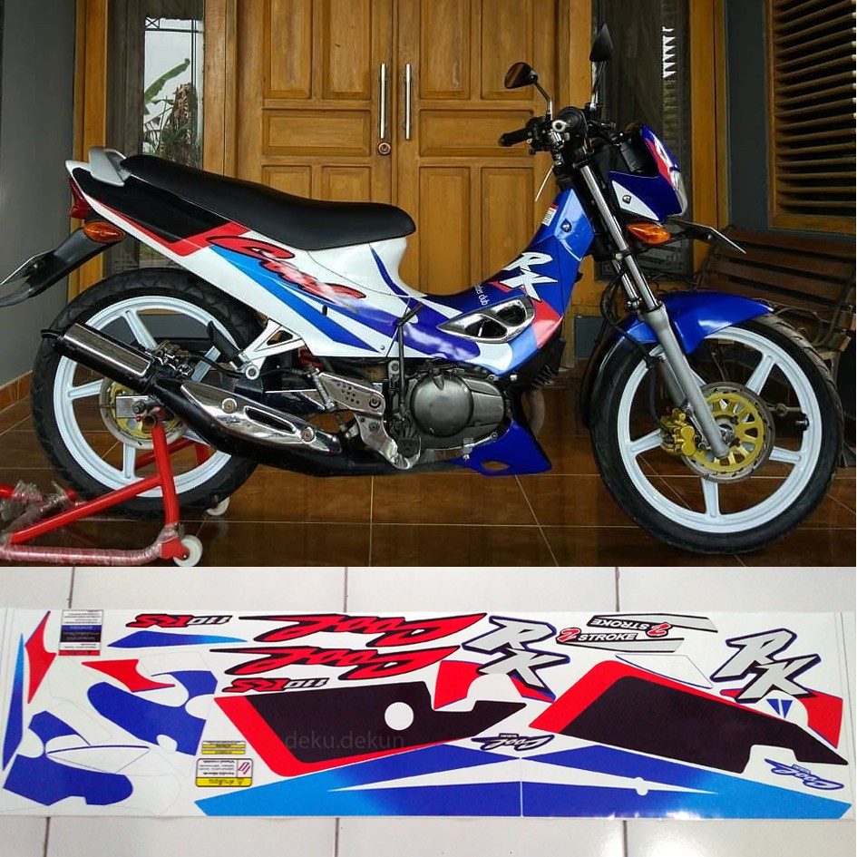 Jual Striping Rk Cool Biru putih Stiker Awet Tahunan Bisa Divernis ...