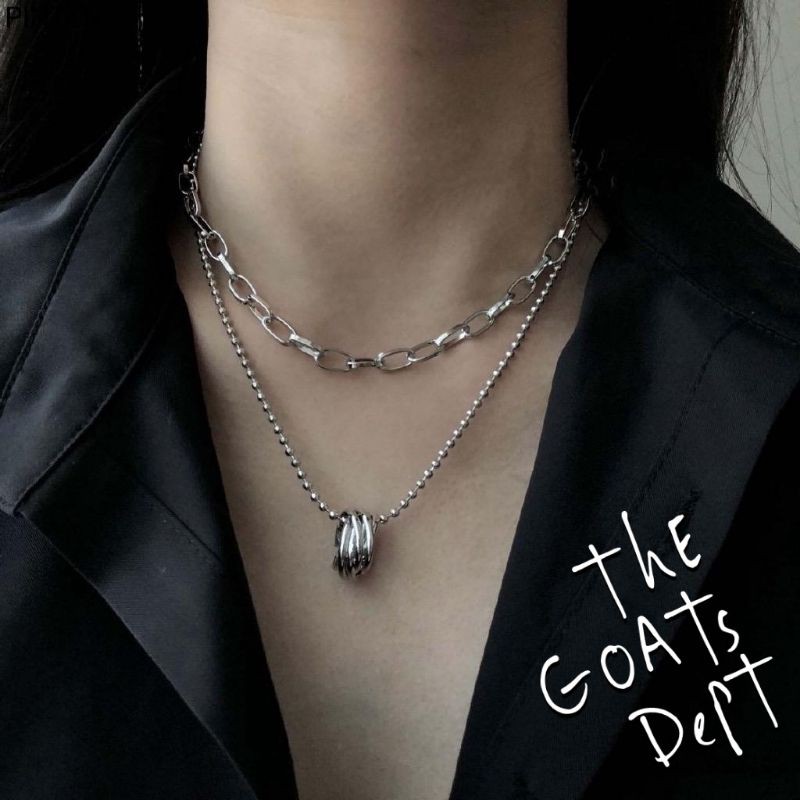 Jual The Goats Dept - Paul Lany 2 Ring Chain Necklace / tgd109 kalung ...