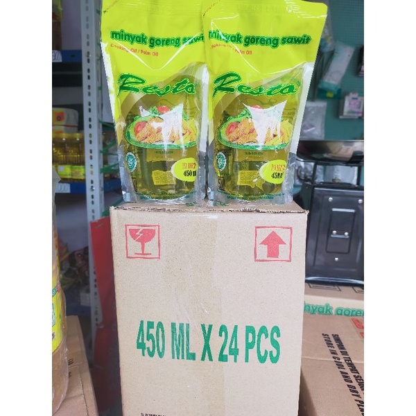 Jual Minyak Goreng Resto 450ml, 1 dus isi 24 pcs EXP Jan 2027 | Shopee ...