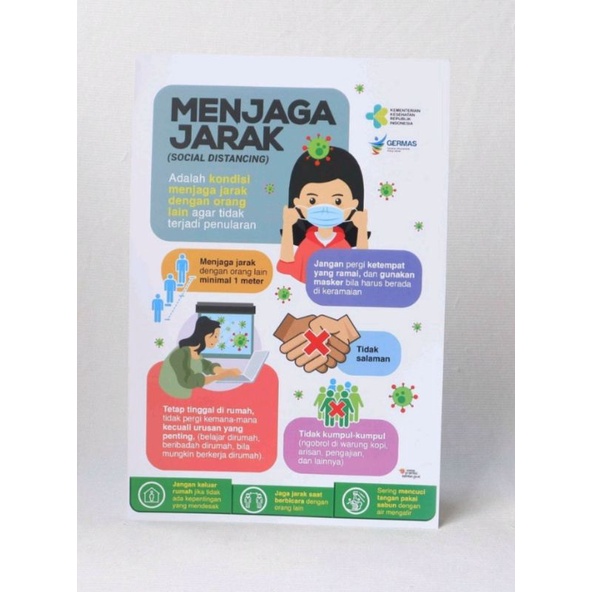 Jual Poster Menjaga Jarak(Social Distancing) | Shopee Indonesia