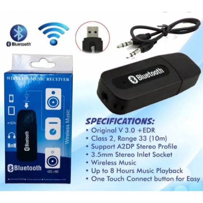 Jual receiver bt aux speker biasa bisa jadi blutut | Shopee Indonesia