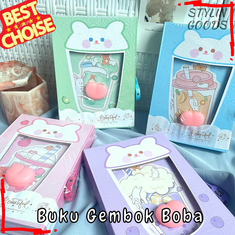 Jual BUKU GEMBOK BOBA BUBBLE TEA MINUMAN LUCU BOOK DIARY GEMBOK UKURAN ...