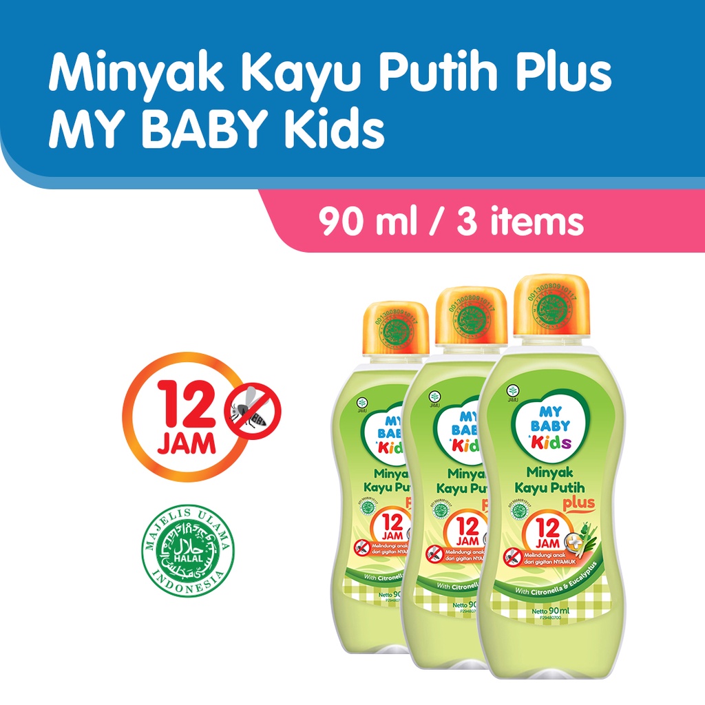 Jual MY BABY Kids Minyak Kayu Putih Plus 12 Jam [90 mL / 3 pcs ...