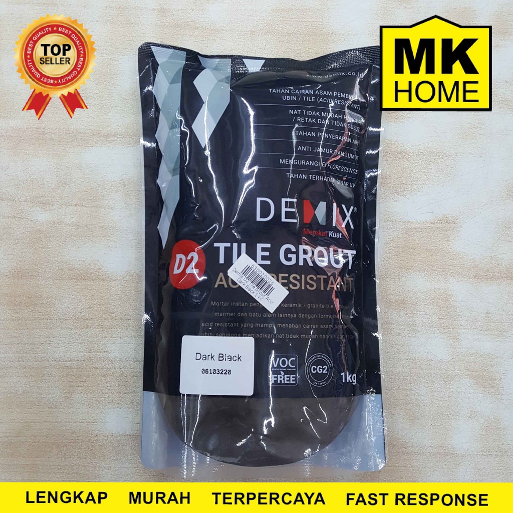 Jual DEMIX D2 1 kg Tile Grout Acid Repellent Dark Black | Shopee Indonesia