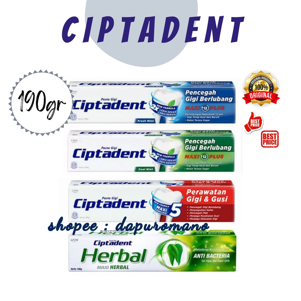 Jual Ciptadent 190 /// 225 Gram All Varian | Shopee Indonesia