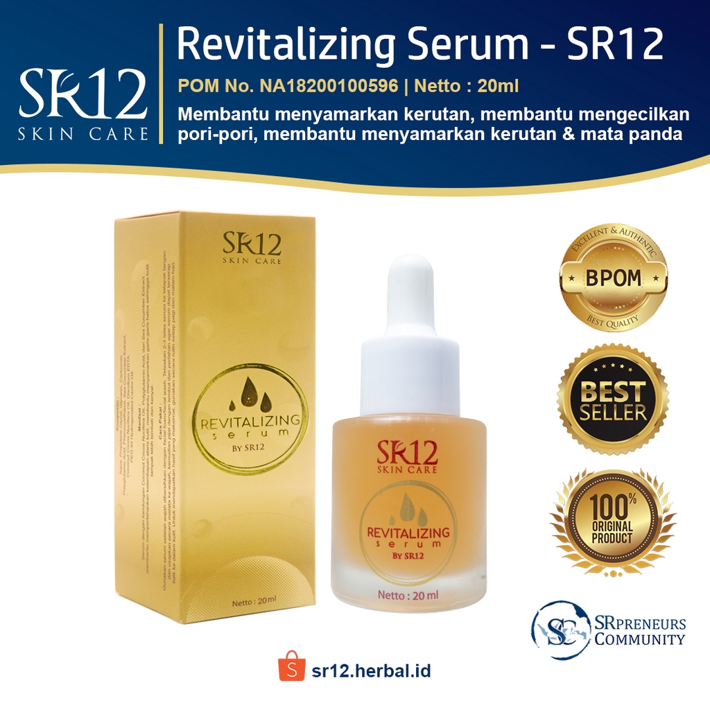 Jual ORIGINAL SR12 SERUM REVITALIZING ATASI BOPENG , BEKAS JERAWAT ...