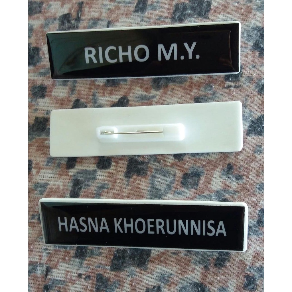 Jual Name tag / Papan Nama Akrilik Peniti I Paku I Magnet Bazzart ...