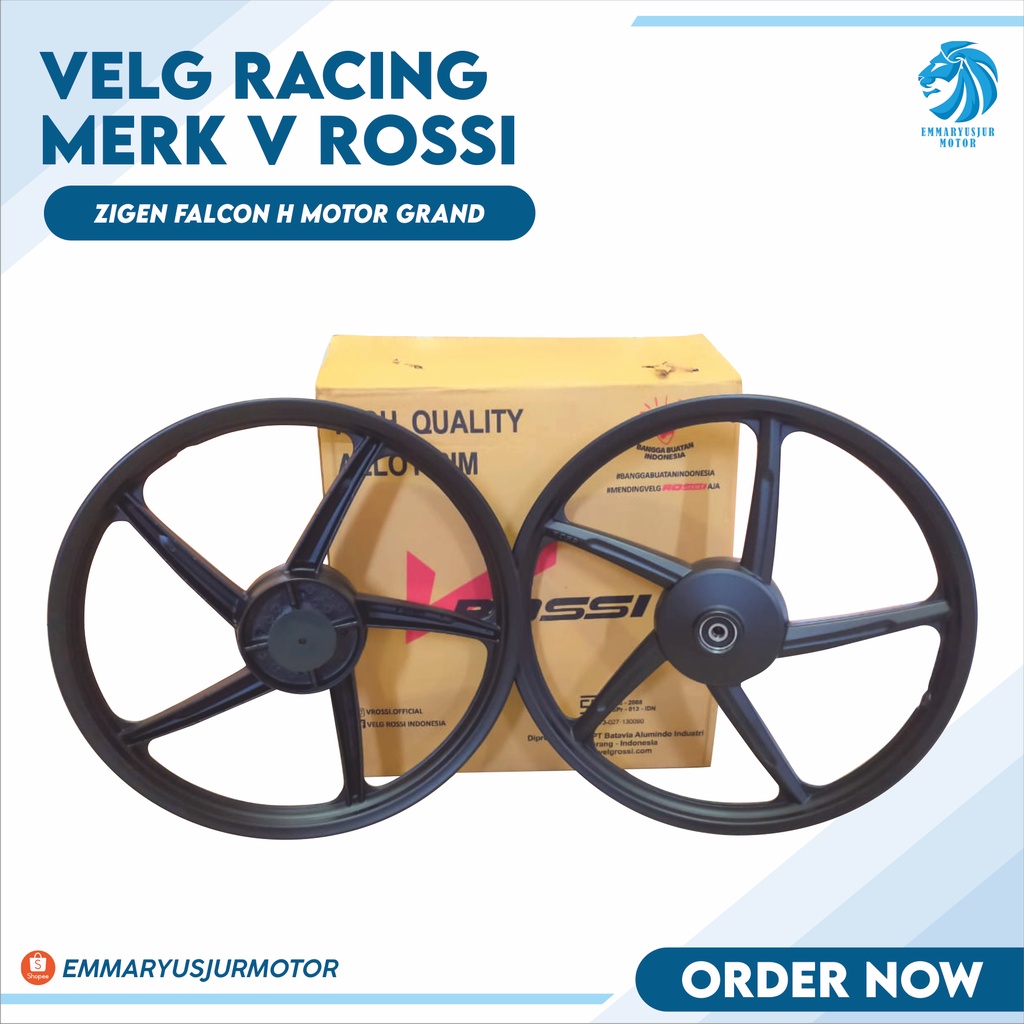 Jual VELG RACING GRAND HONDA GRAND ZIGEN FALCON H BLACK 140/160-17 VELG ...