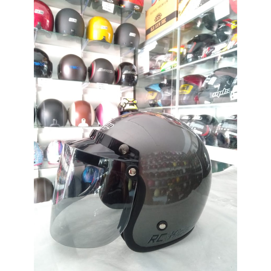 Jual Aizo RC Kids Helm Bogo Anak Warna Abu Glossy Standar Keamanan SNI ...