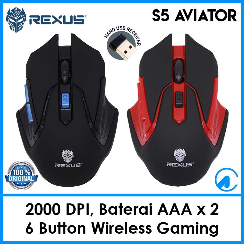 Jual Rexus S5 Aviator Wireless Gaming Mouse | Shopee Indonesia