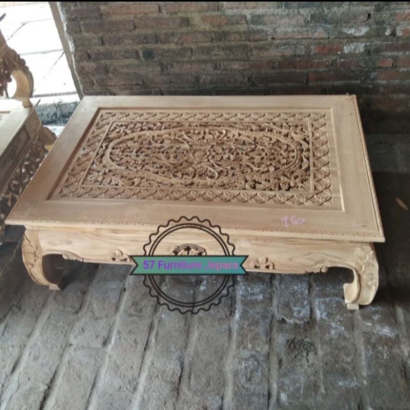 Jual Meja tamu ukur jepara kayu jati mentahan - Meja kopi lesehan antik ...