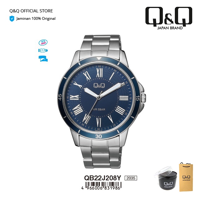 Jual Q&Q QnQ QQ Original Jam Tangan Pria Fashion Analog Stainless Steel ...