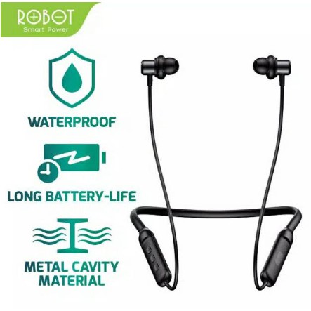 Jual Headset Bluetooth Robot Spirit N10 Neckband Bass Earphone | Shopee ...