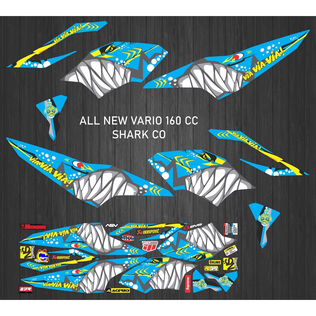 Jual STIKER STRIPING DECAL ALL NEW VARIO 160 SHARKCO | Shopee Indonesia