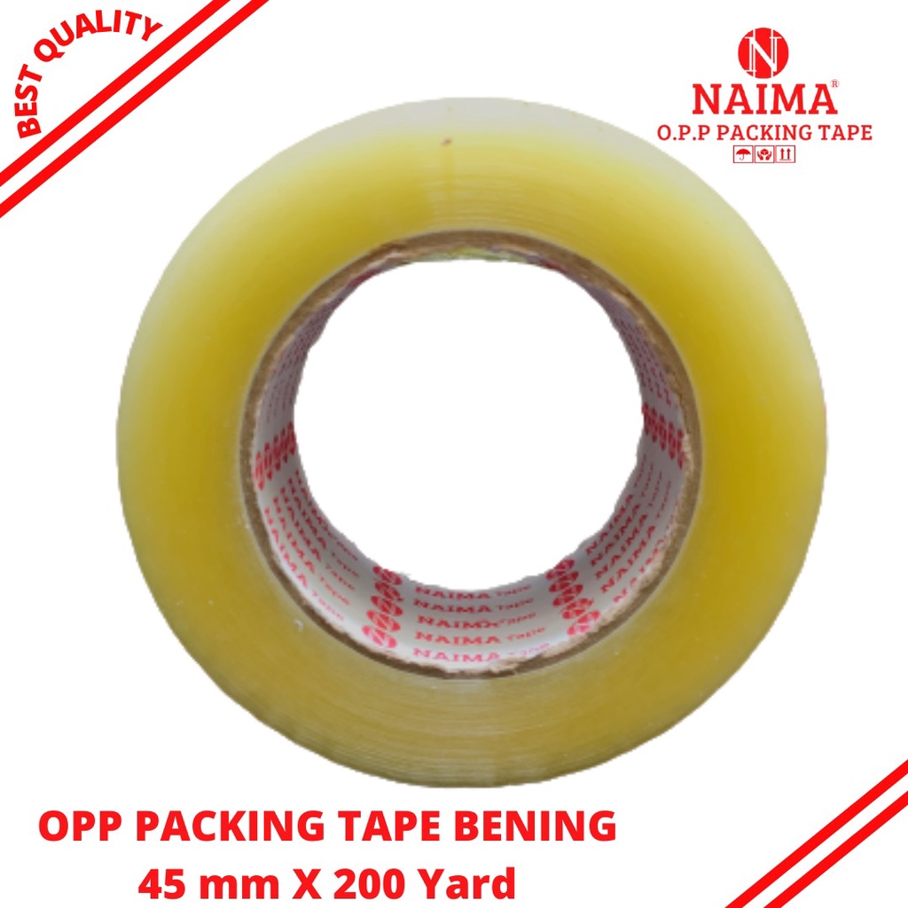 Jual LAKBAN BENING - COKLAT PUTIH TRANSPARAN JUMBO 2 INCH 45mm x 200 YARD | Shopee Indonesia