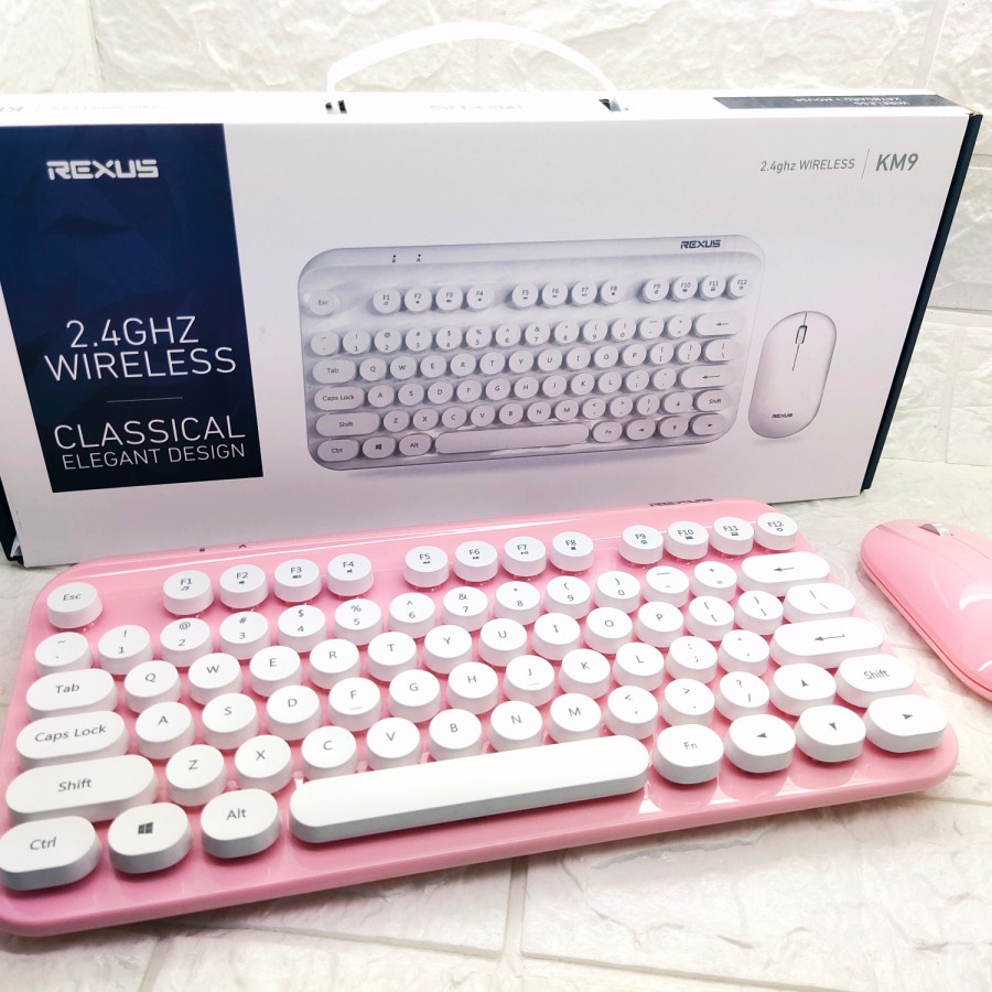 Jual KEYBOARD Rexus KM9 Keyboard + Mouse Wireless Combo | Shopee Indonesia