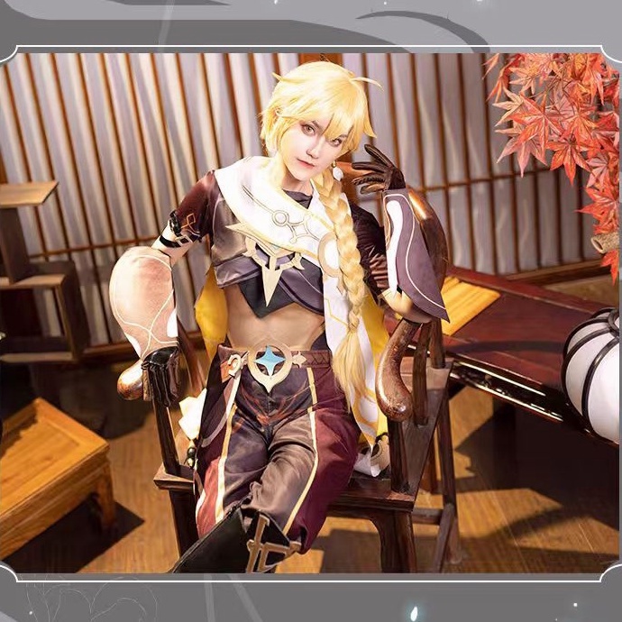 Jual Genshin Impact cos Costume Traveler Kong and Lumine's main ...