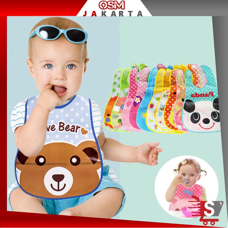 Jual OSM JKT 5286 Celemek Bayi / Apron Bayi / Slabber Bayi Eva / BIB ...