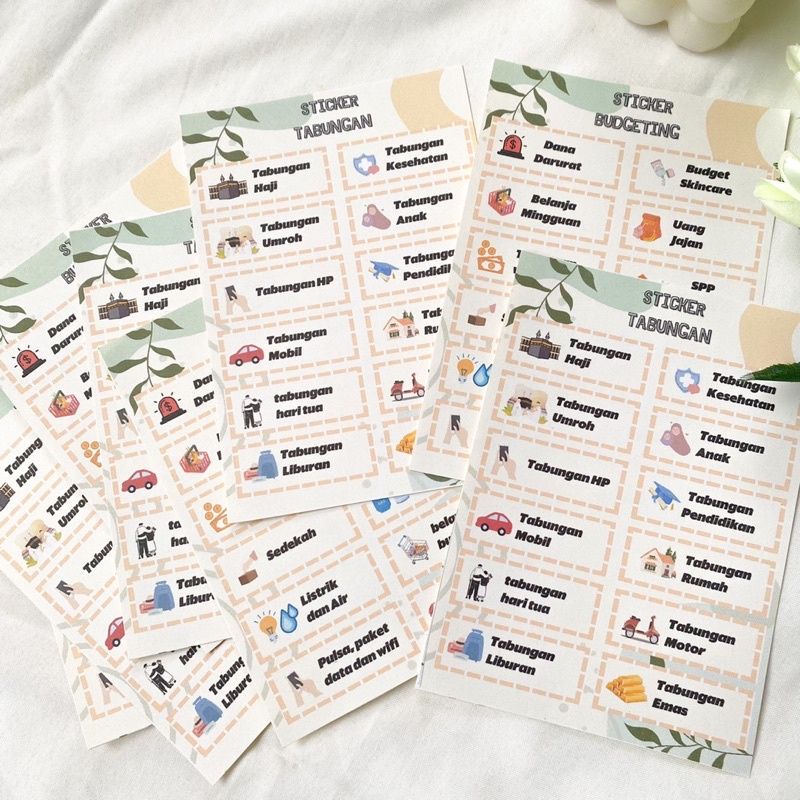 Jual Sticker Budgeting keuangan, Stiker perencanaan keuangan, stiker ...