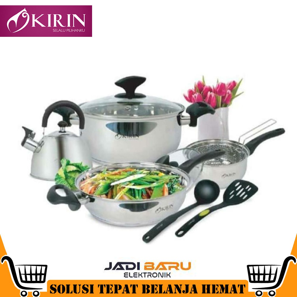 Jual (READY COD) Kirin Panting Set Series Panci Set + Teko - Stainlles ...
