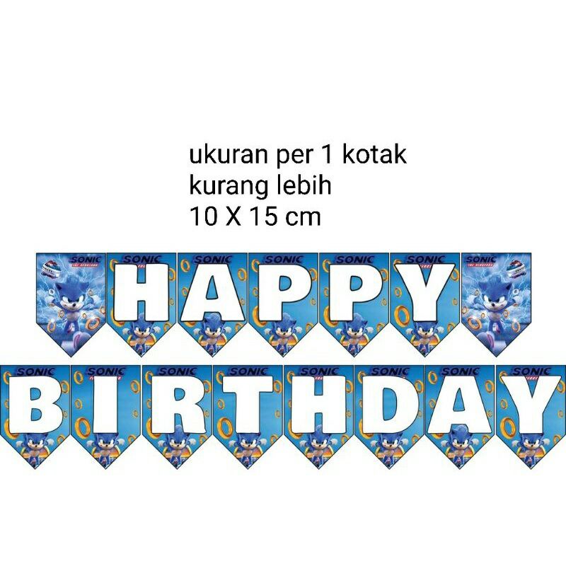 Jual garland flag ulang tahun bunting banner flag ulang tahun happy ...