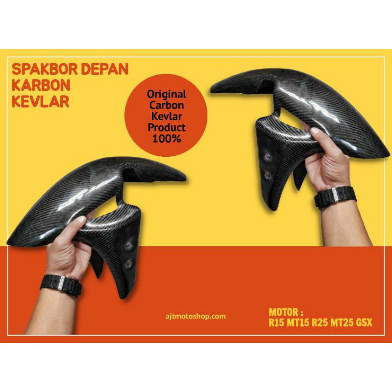 Jual SPAKBOR KARBON KEVLAR UNIVERSAL MOTOR R15 MT15 R25 MT25 GSX ...