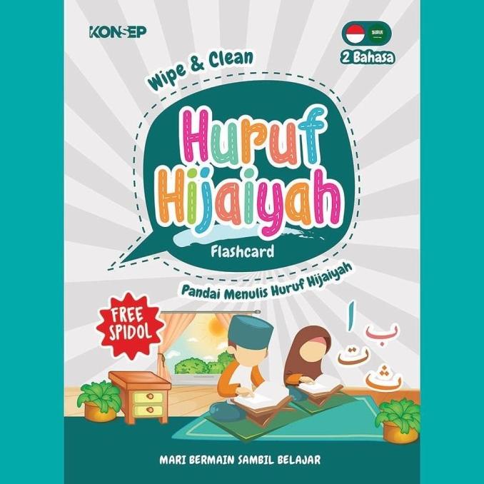 Jual Edukatif Flashcard Kartu Edukasi Huruf Hijaiyah Wipe Clean Menulis ...