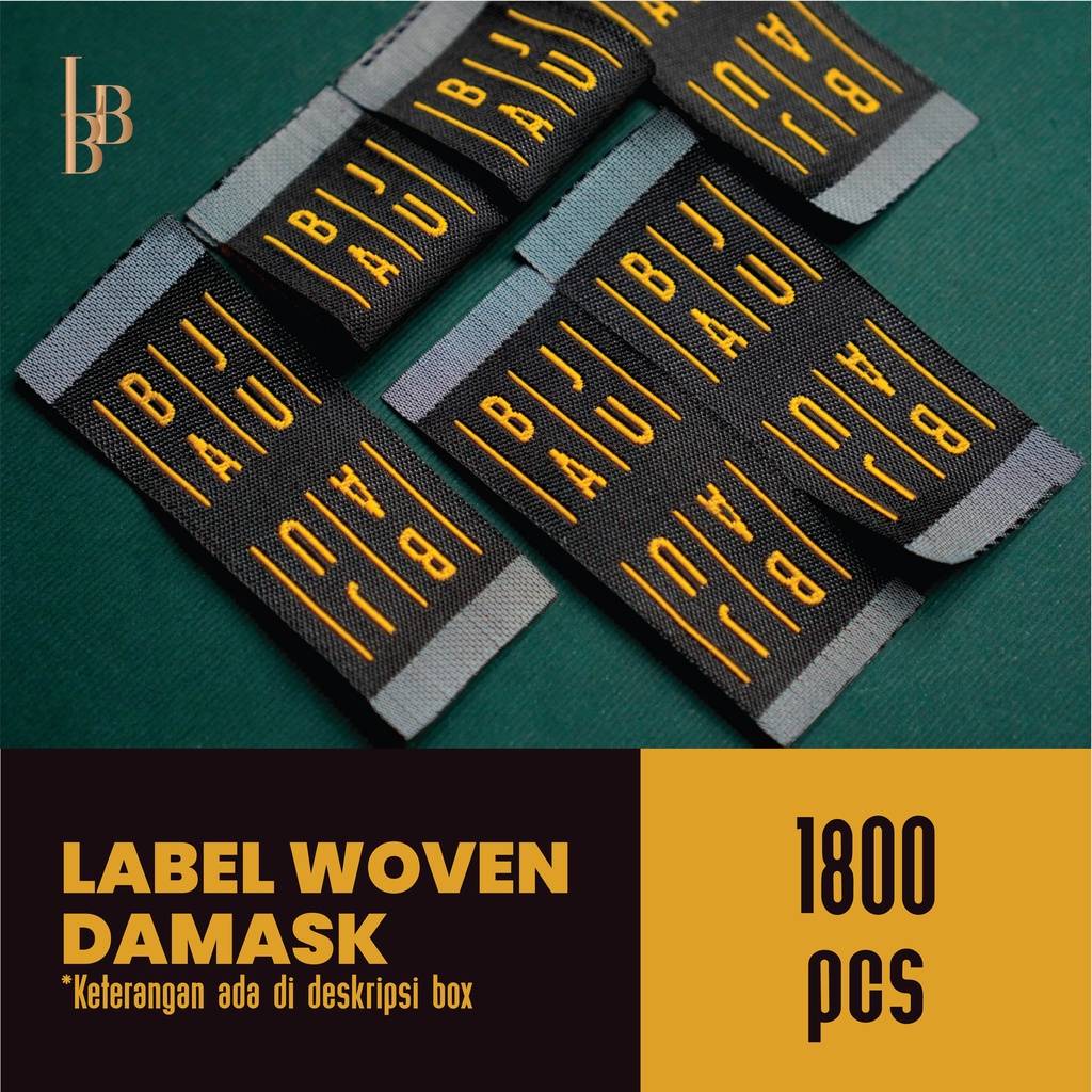Jual (1.800pcs / 2.400pcs) Label Baju Custom Woven Murah Terjangkau ...