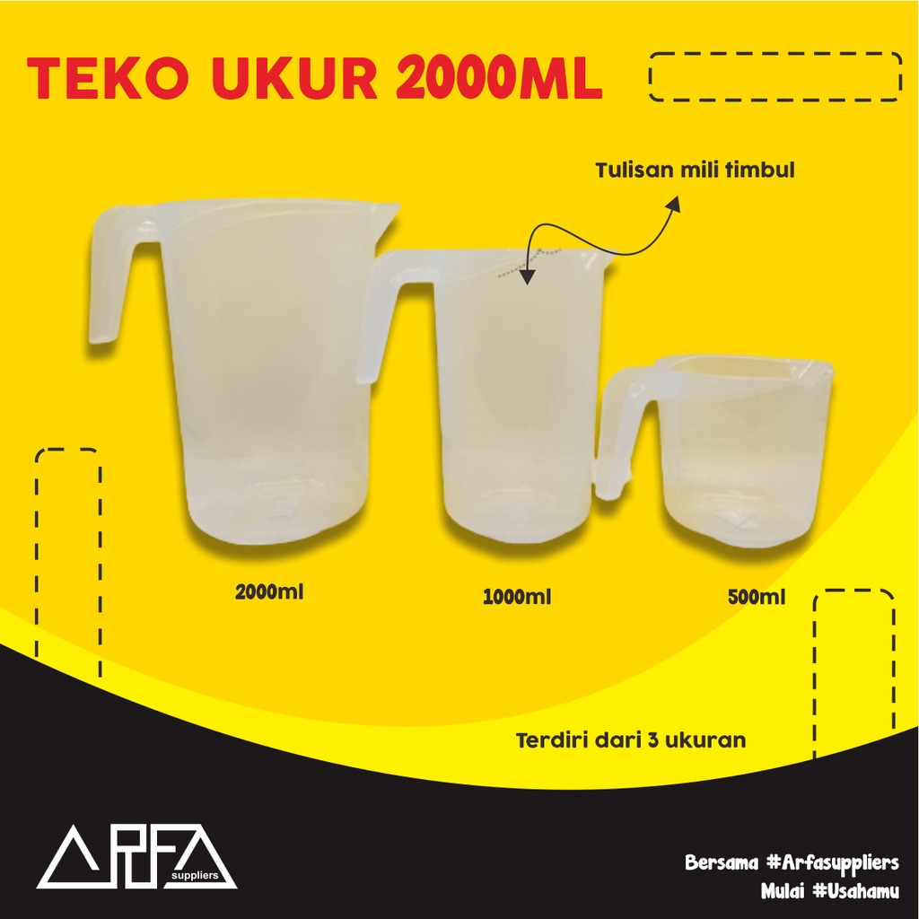 Jual Teko Ukur 2000ml | Shopee Indonesia