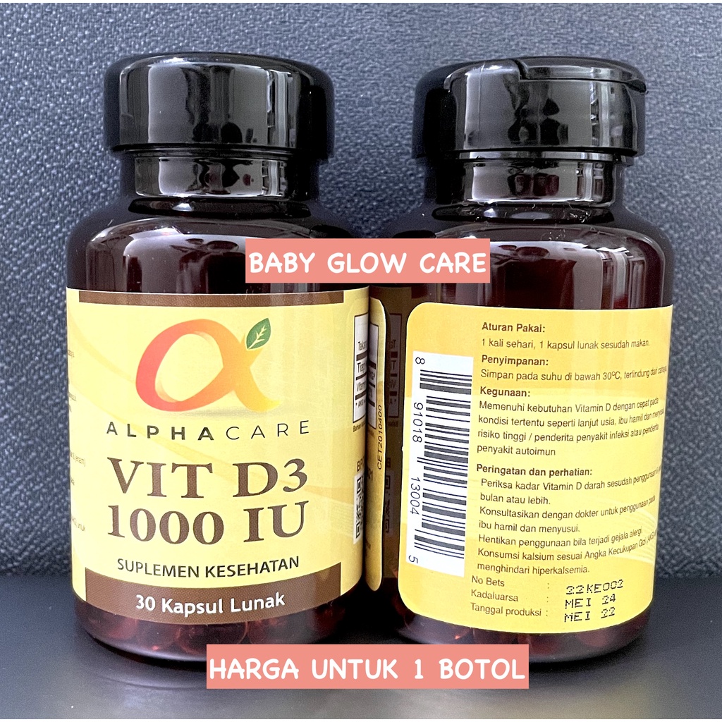 Jual ALPHACARE VITAMIN D3 1000 IU ISI 30 KAPSUL LUNAK ALPHA CARE ...