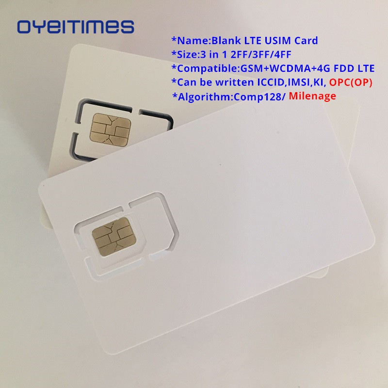 Jual OYEITIMES 4G Programable Blank SIM Card GSM WCDMA LTE SIM Card 2FF ...
