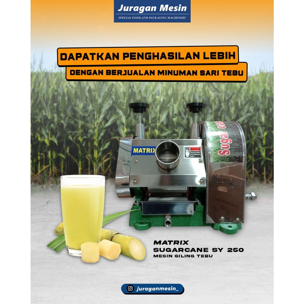 Jual MESIN GILING TEBU MATRIX SY 250 PENGGILING TEBU SUGAR CANE MATRIX ...