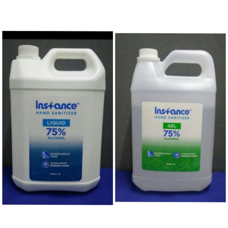 Jual Hand Sanitizer INSTANCE 4 liter | Refill Galon | Liquid dan Gel ...