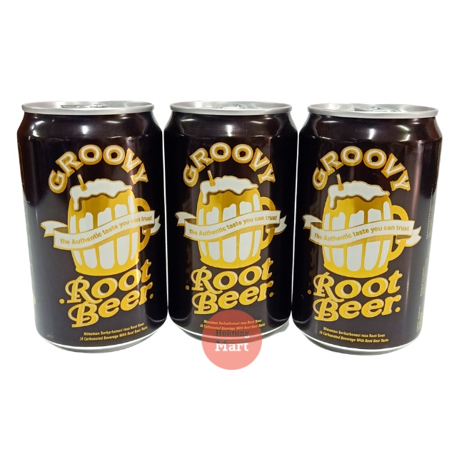 Jual 3x330ml Groovy Sarsaparila Root Beer 330ml Rootbeer Kaleng ...