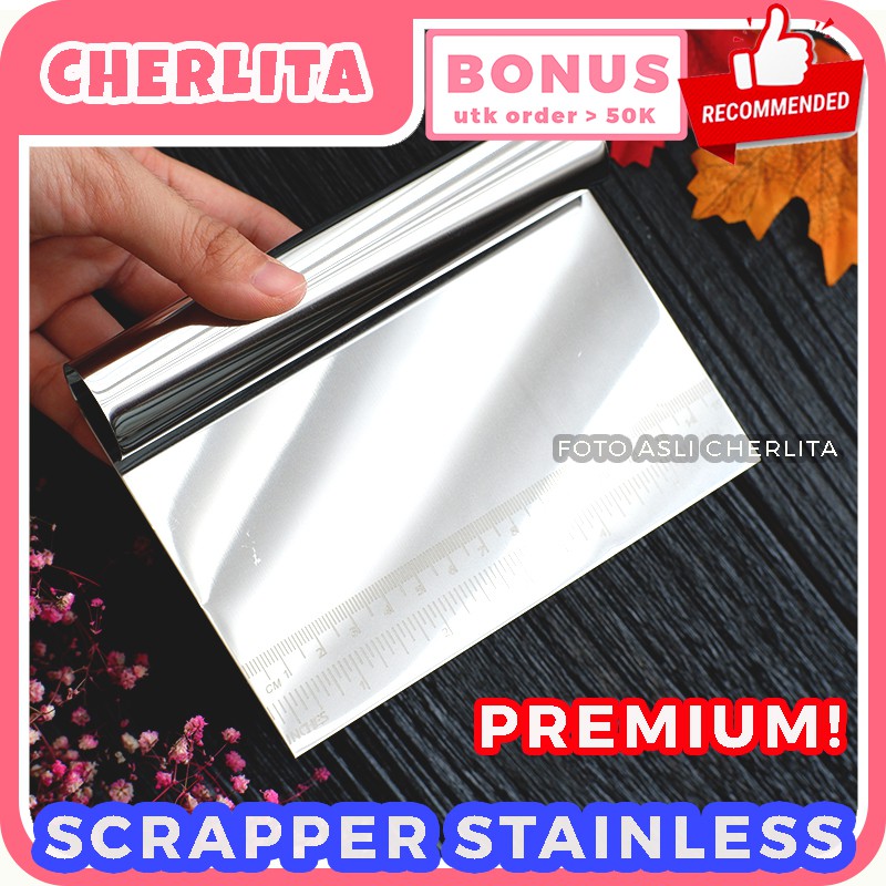 Jual Scraper Cake Roti Kue Stainless Steel Perata Adonan Buttercream ...