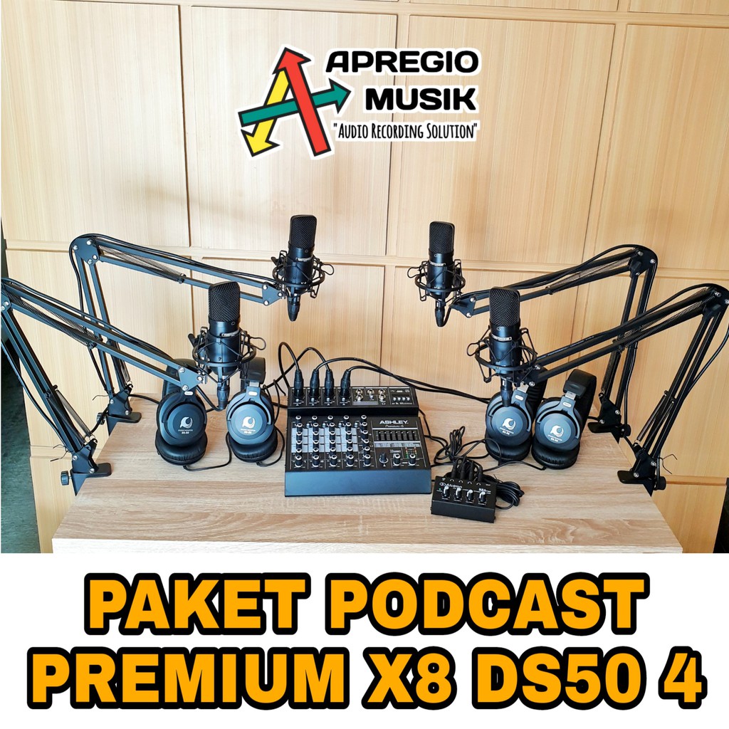 Jual Paket Podcast 4 orang PROfesional Ashley Premium6 X8 DS50 | Shopee ...