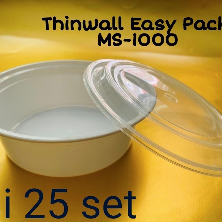 Jual THINWALL EASY PACK MS-1000 PUTIH SUSU - MANGKOK MS 1000 - 25 SET | Shopee Indonesia