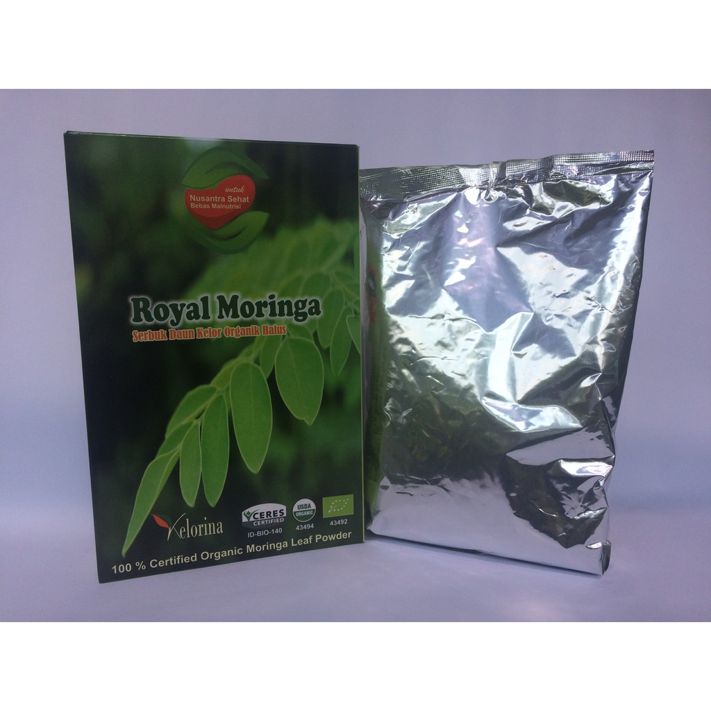 Jual Serbuk Daun Kelor - Kelorina ROYAL MORINGA POWDER 500 mesh (300 gr ...