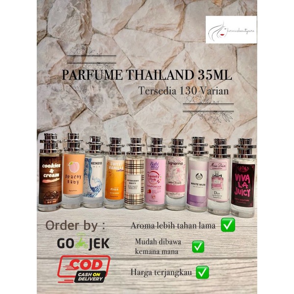 Jual Parfume Thailand 35ml/aneka inspired parfume best saller | Shopee ...