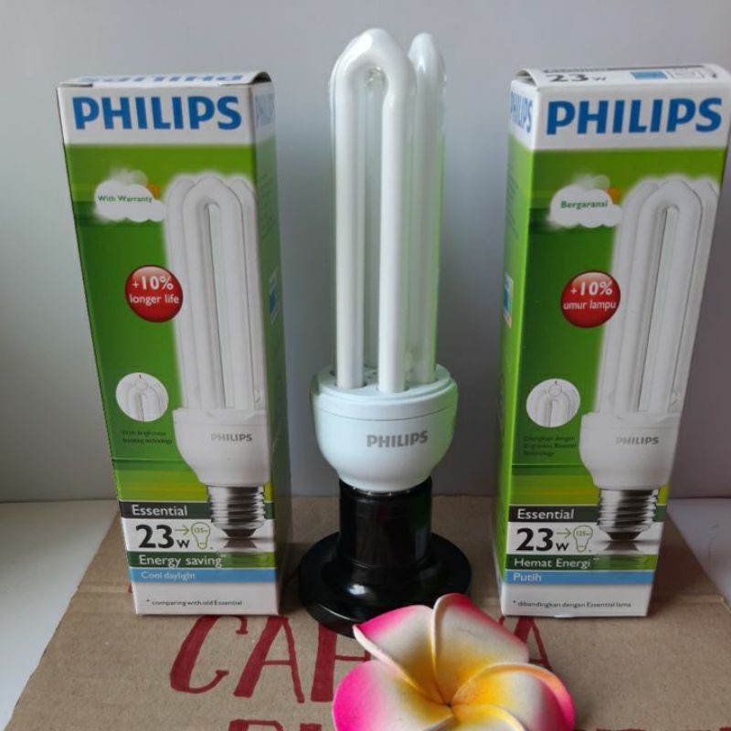 Jual LAMPU PHILIPS ESSENTIAL 23 Watt E27 CAHAYA PUTIH LAMPU PLC/ JARI ...