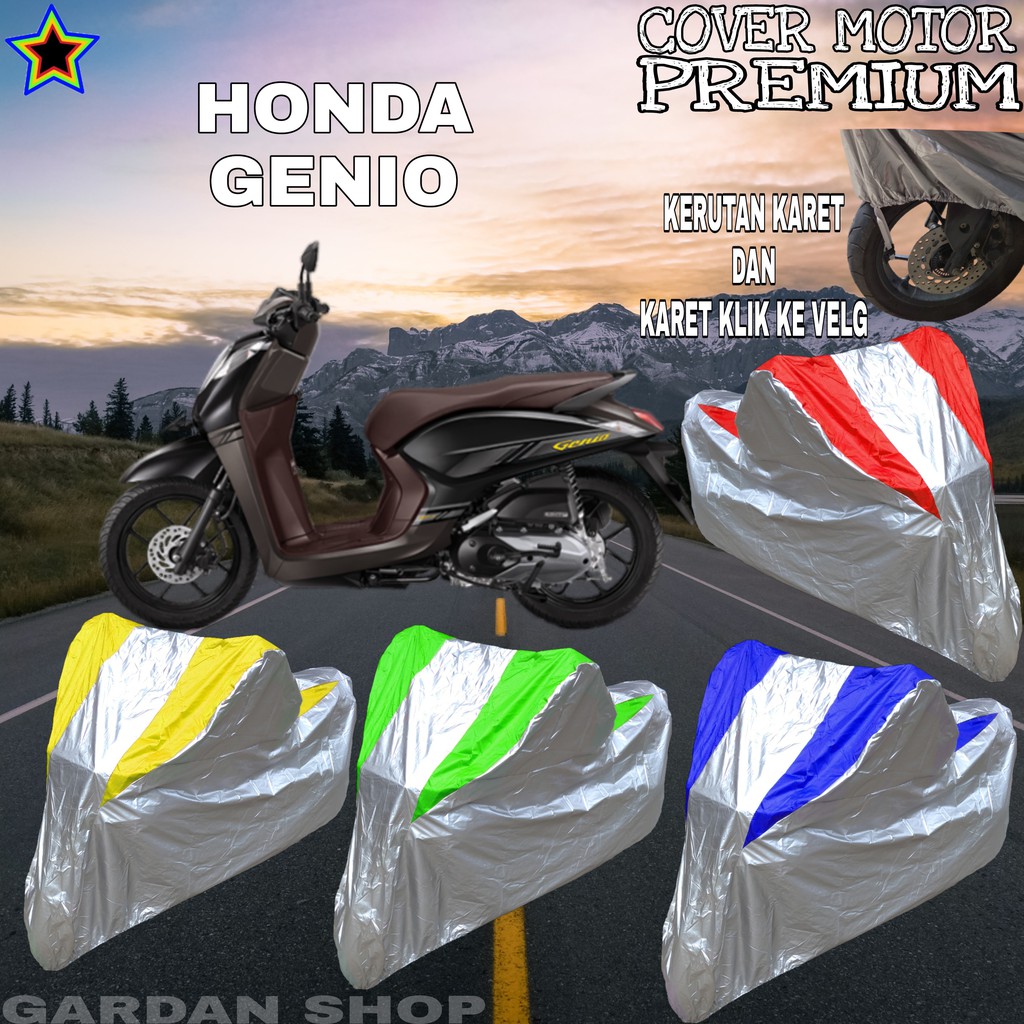 Jual Sarung Motor HONDA GENIO Silver KOMBINASI Body Cover Honda PREMIUM ...