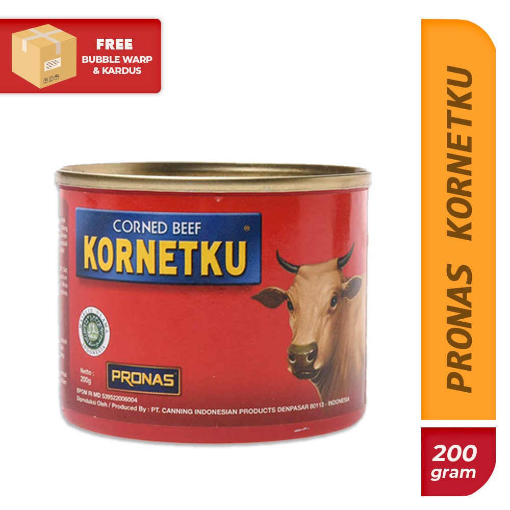 Jual Pronas KORNETKU Corned Beef Kornet Daging Sapi 200 gram | Shopee ...