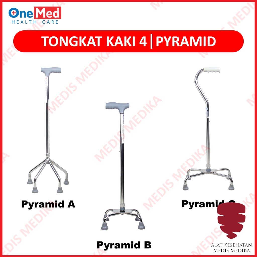 Jual Tongkat Kaki 4 Pyramid A B C Alat Bantu Jalan Empat Orang Tua Manula Lansia | Shopee Indonesia
