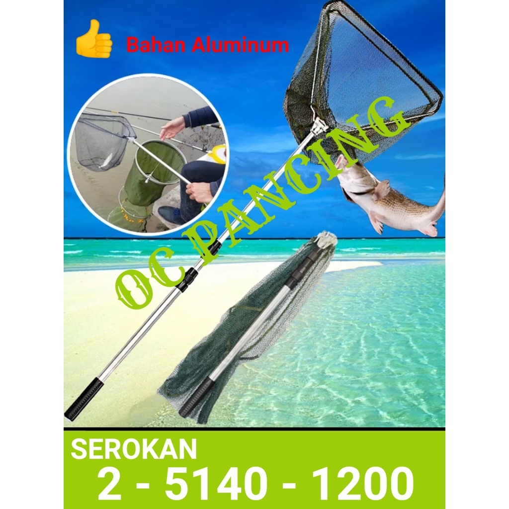 Jual SEROKAN 251401200 serok seser sair ikan jaring ALUMINIUM saringan ...